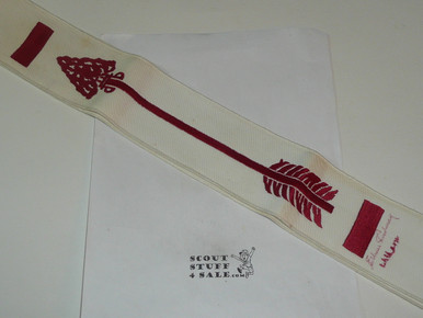 1960's Embroidered On Twill Brotherhood Order of the Arrow Sash, Heavy ...