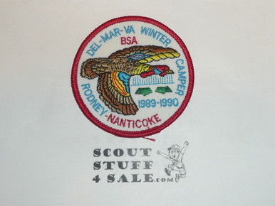 Camp Rodney Winter Camp Patch, Del-Mar-VA Council, 1989-1990