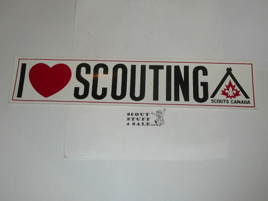 I Love Scouting, Scouts Canada, Bumper Sticker