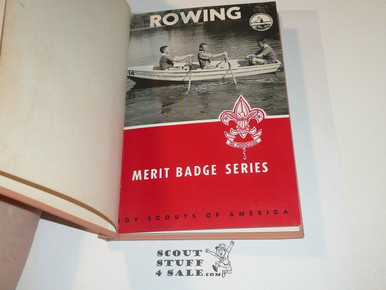 Rowing Library Bound Merit Badge Pamphlet, Type 6, Picture Top Red ...