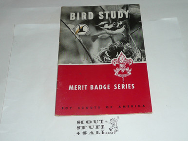 Bird Study Merit Badge Pamphlet, Type 6, Picture Top Red Bottom Cover ...