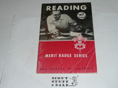 Reading Merit Badge Pamphlet, Type 6, Picture Top Red Bottom Cover, 12 ...