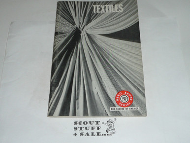 Textiles Merit Badge Pamphlet, Type 7, Full Picture, 3-68 Printing