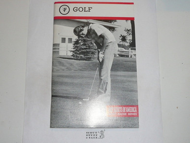 Golf Merit Badge Pamphlet, Type 9, Red Band Cover, 1-85 Printing