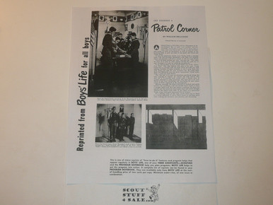 Patrol Corner, By Green Bar Bill, Boys' Life Single Topic Reprint