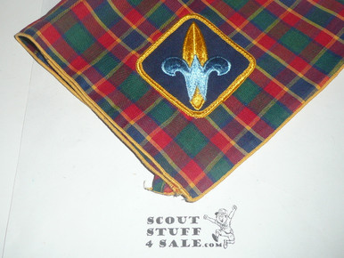 BSA National Supply Webelos Cub Scout Neckerchief, embroidered Piping