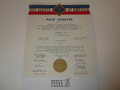 1965 Cub Scout Pack Charter, November