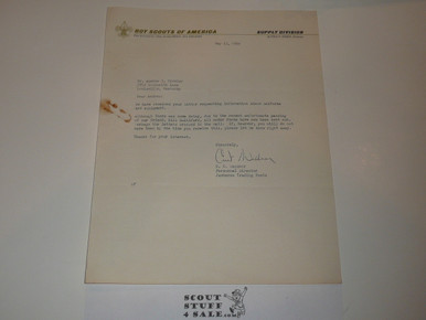 1969 BSA National Supply Division Stationary
