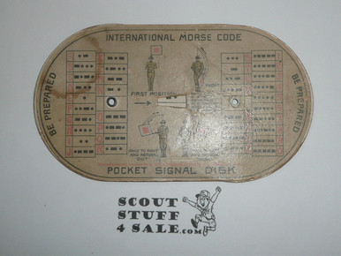 1914 Boy Scout Pocket Signal Disk for Semaphore and International Morse ...
