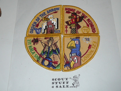 Order of the Arrow Lodge #123 Zit-Kala-Sha 1972 Full Year Event Patches