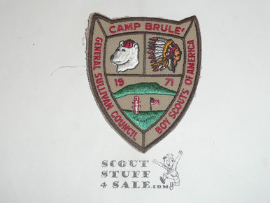 Camp Brule 1971 Patch, General Sullivan Council
