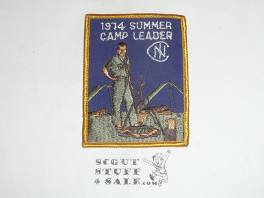 1974 Summer Camp Leader Patch for Unknown Camp