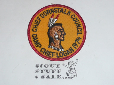 Camp Chief Logan Patch, Chief Cornstalk Council, 1974