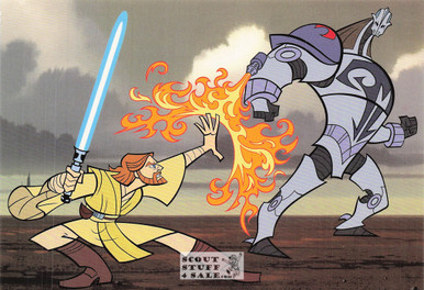 Star Wars Clone Wars Cartoon Postcard, Obi-Wan vs Durge, Classico #106-109