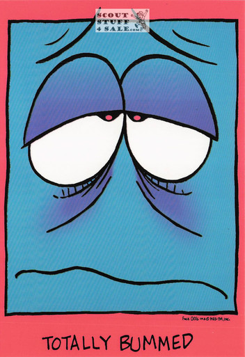 Totally Bummed Face Offs Postcard by Classico San Francisco #165-012