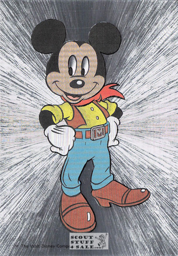 Mickey Mouse Metallic Cartoon Postcard Walt Disney by Classico SF #406-831