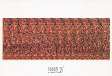 Dinosaurs - Magic Eye 3D Optical Illusion Postcard, Classico SF #512-032