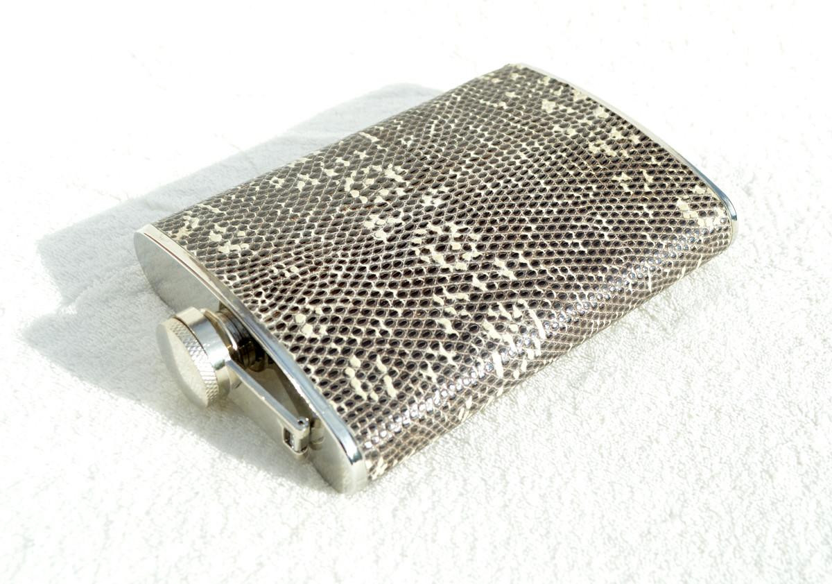 Custom MONITOR (Ring) Lizard Skin 8 Oz. Stainless Hip FLASK - NEW ...