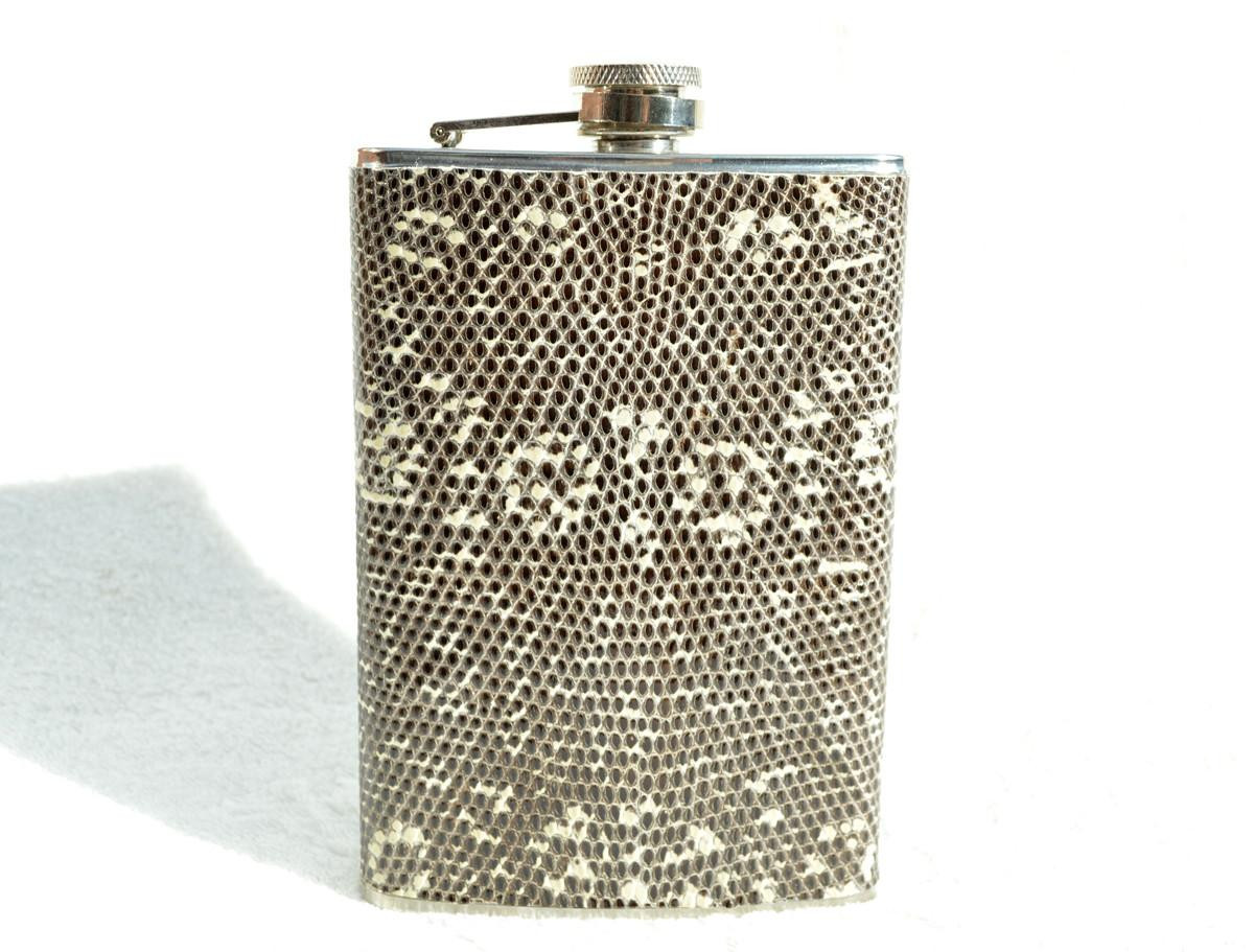 Custom MONITOR (Ring) Lizard Skin 8 Oz. Stainless Hip FLASK - NEW ...