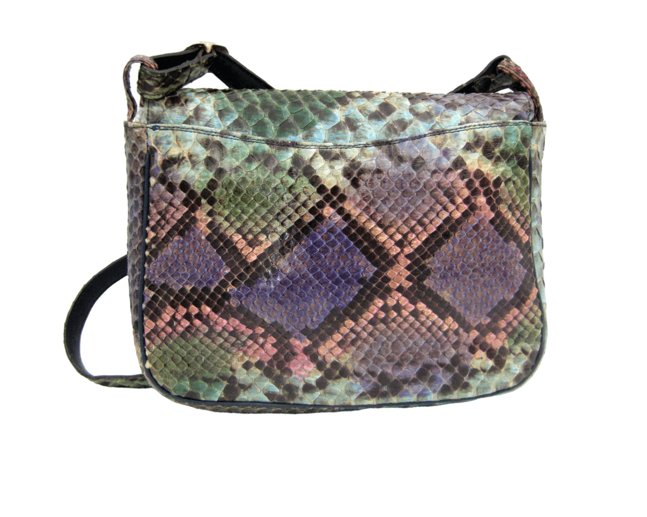 1980's Gorgeous Pastel PYTHON Skin Clutch Cross Body Shoulder Bag ...
