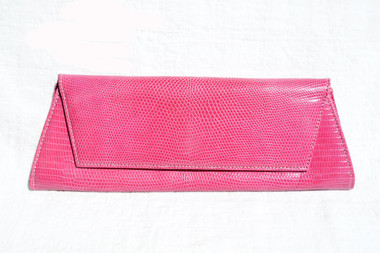Bright PINK Early 2000's Lizard Skin CLUTCH Shoulder Bag - LAI ...