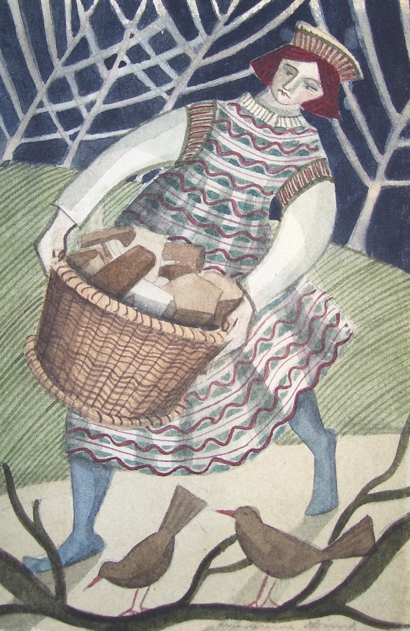 Collecting Logs by Madeleine Hand SOLD - The Glasgow Gallery