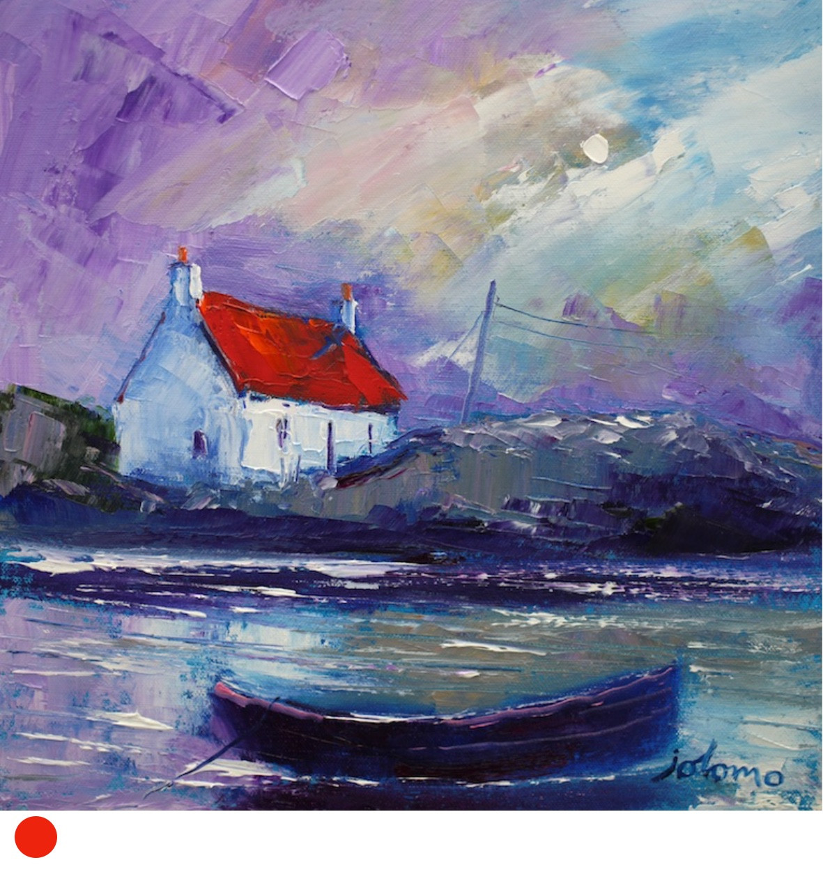 Morninglight Wet Weather Isle Of Barra by Jolomo SOLD - The Glasgow Gallery