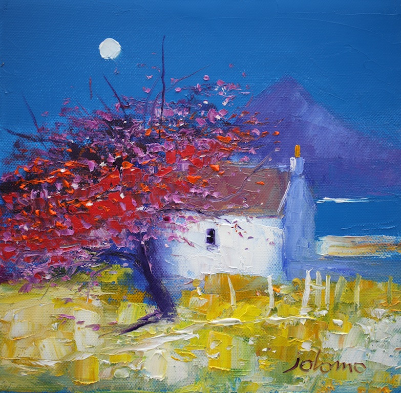 Spring Blossoms Isle Of Mull by Jolomo SOLD - The Glasgow Gallery