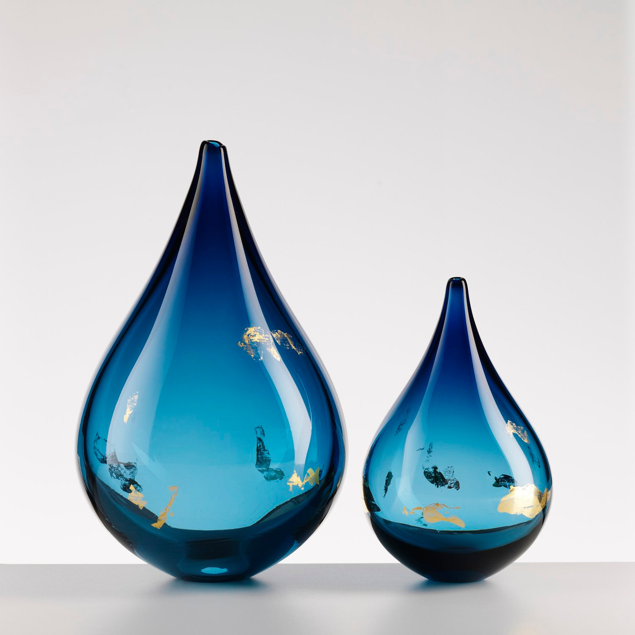 Small Steel Blue Dew Drop by Elin Isaksson SOLD - The Glasgow Gallery