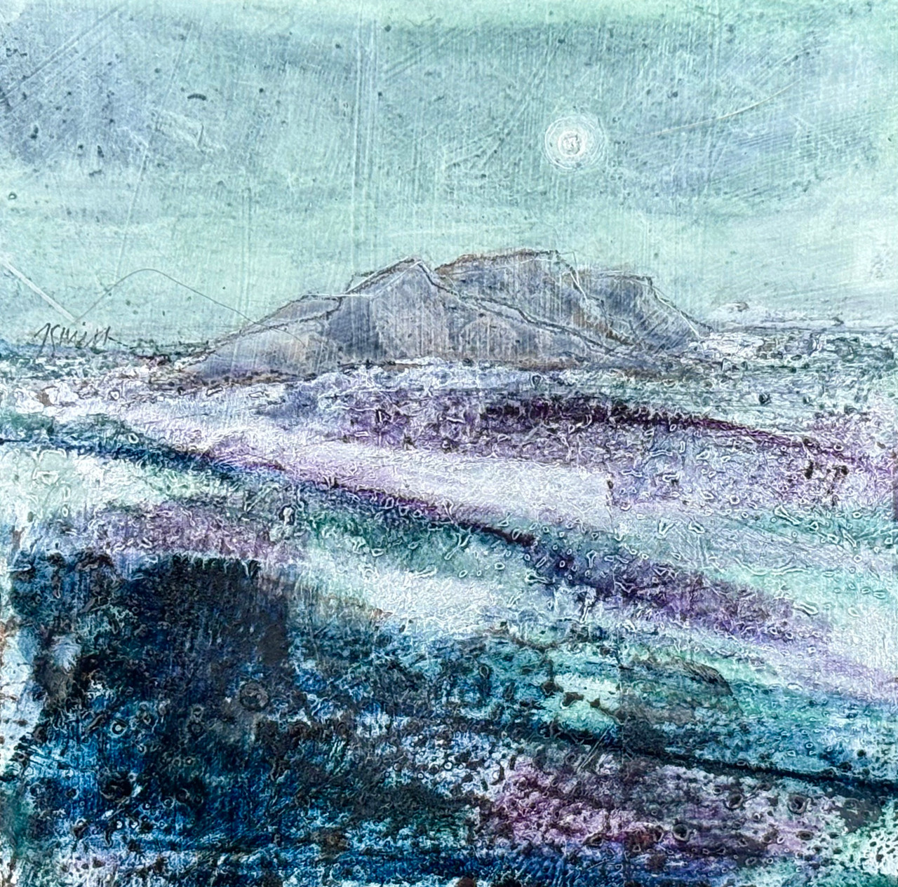 Holy Isle in Moonlight by Julie Smith SOLD