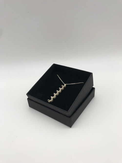 Ignite Collection Silver Spiral Pendant Necklace by Iona Lundie