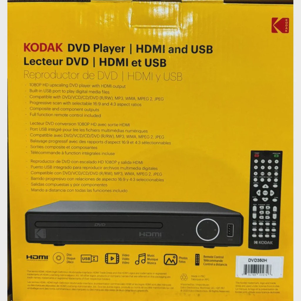 DVD PLAYER KODAK DVD350H - A. Ally & Sons