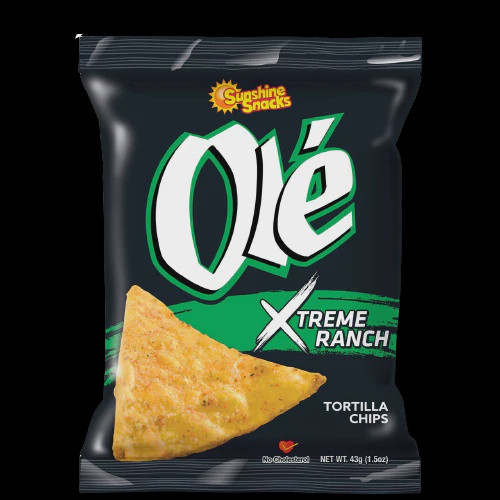 SUNSHINE SNACKS OLE XTREME RANCH TORTILLA CHIPS 43g 1.5oz - A. Ally & Sons