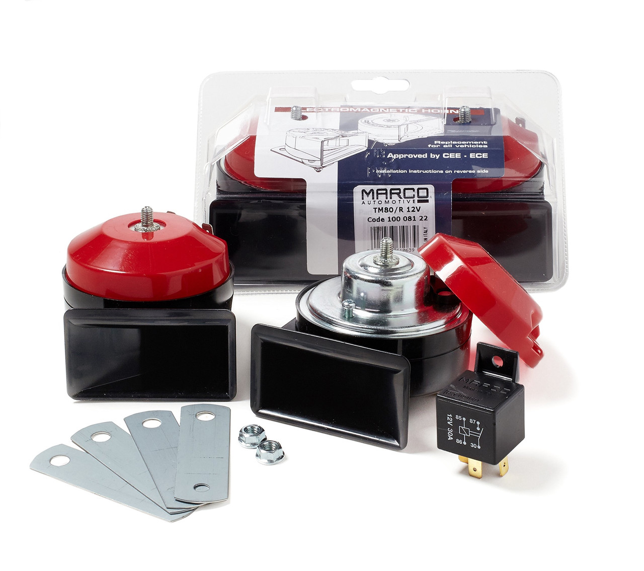 CAR HORN 2PCS SET MARCO TM80/R 12V - A. Ally & Sons