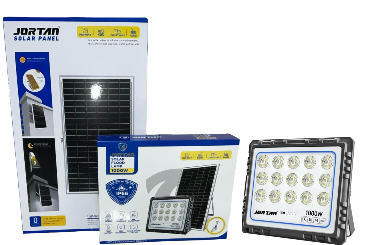 LAMP LED SOLAR FLOOD 1000W JORTAN JT-92008-RY1000W 6500K IP66 - A. Ally ...