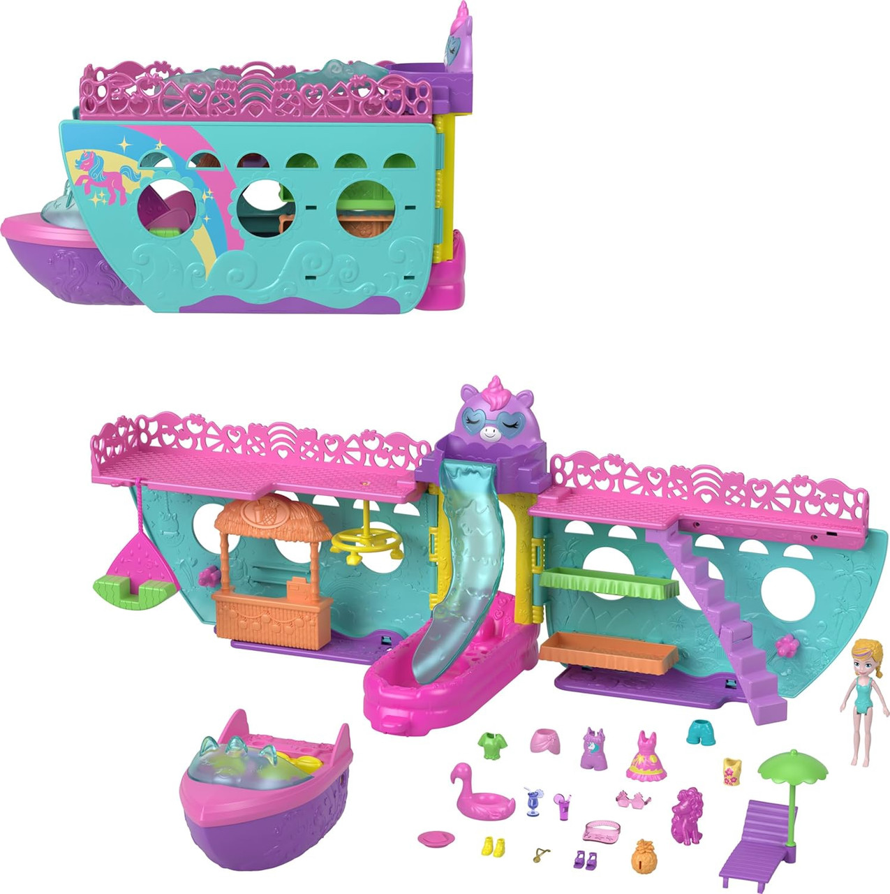 Toy Polly Pocket Portable Boat Playset - A. Ally & Sons