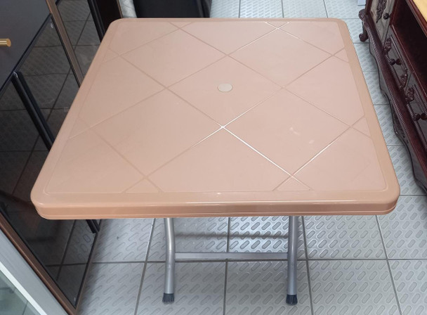 PLASTIC TABLE FOLDING 80X80 TEAK MADE IN TURKIYE - A. Ally & Sons
