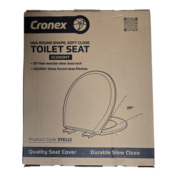 TOILET SEAT CRONEX 376112 ROUND ECONOMY SOFT CLOSE - A. Ally & Sons