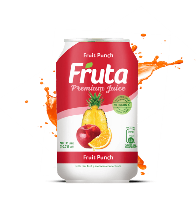 FRUTA PREMIUM JUICE FRUIT PUNCH CAN 10.7fl oz 315ml - A. Ally & Sons