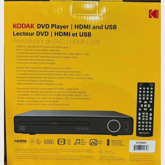 DVD PLAYER KODAK DVD350H - A. Ally & Sons