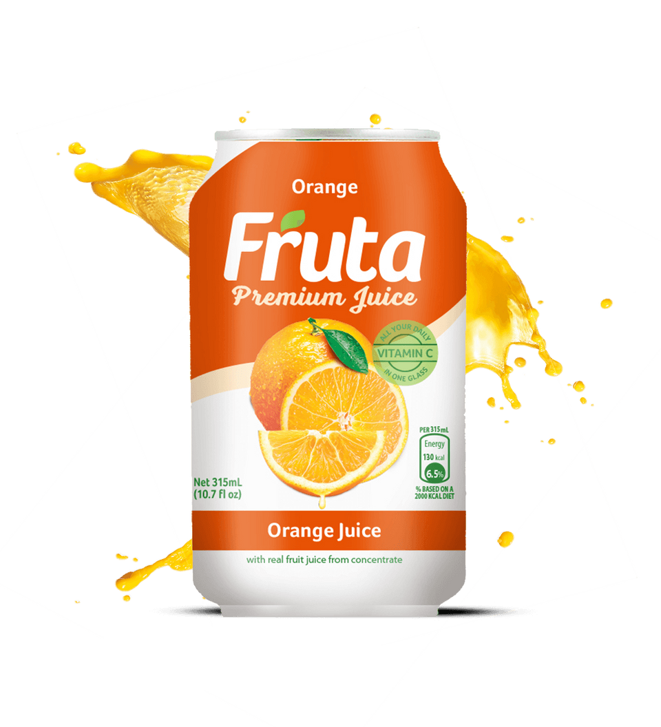 FRUTA PREMIUM JUICE ORANGE CAN 10.7fl oz 315ml - A. Ally & Sons