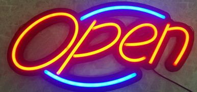 SIGN OPEN LED NEON OVAL - A. Ally & Sons