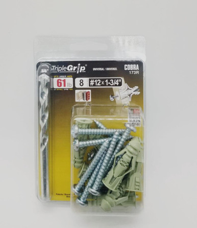 COBRA ANCHORS 173R TRIPLE GRIP #12 X 1-3/4" 61LB - A. Ally & Sons