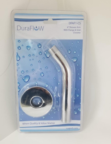 SHOWER ARM DURAFLOW W/FLANGE DFAF1-CS CHROME - A. Ally & Sons