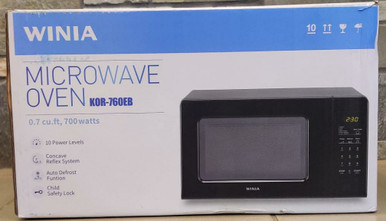 MICROWAVE WINIA 0.7 CF KOR-760EB BLACK 110V - A. Ally & Sons