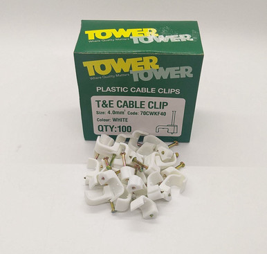 TOWER CABLE CLIP 4.0MM T&E GREEN BOX 70CWKF40 100PCS BOX - A. Ally & Sons