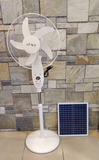 FAN 16" J.F.N.V 116 SOLAR RECHARGEABLE FLOOR AC/DC DUAL POWER WITH ...