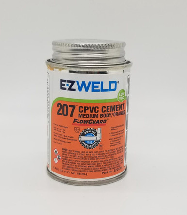 CPVC PASTE CEMENT E-Z WELD 1/4PT 4OZ/118ML ORANGE - A. Ally & Sons