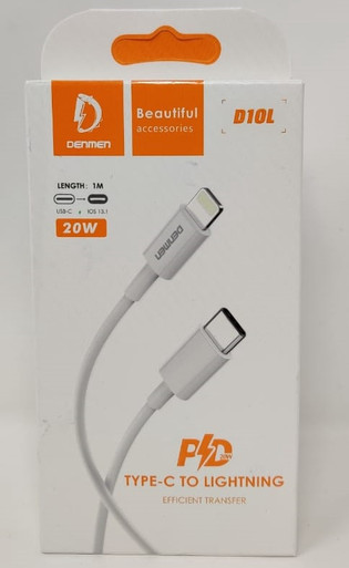 CABLE LIGHTING - USB TYPE C DENMEN D10L 20W IPHONE - A. Ally & Sons