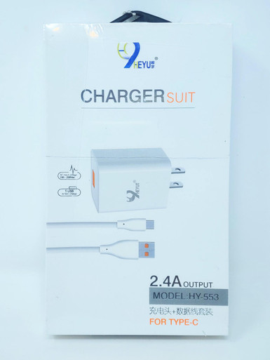 CHARGER CABLE USB HEYU HY-553 TYPE-C 2.4A CHARGER SUIT - A. Ally & Sons